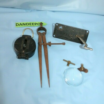 Vintage Engineer Drafting Science Navigation Lensatic And Metal Compass ...