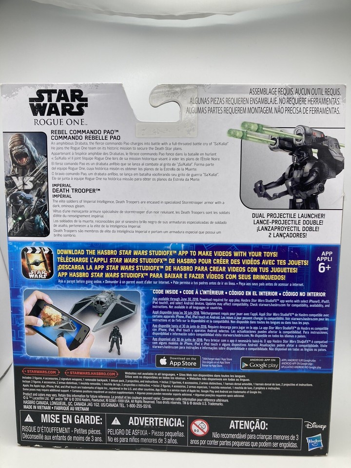 Star Wars Rogue One PAO & IMPERIAL DEATHTROOPER 3.75" Figure 2-Pack ...