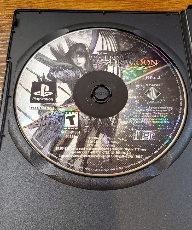 The Legend of Dragoon PS1 *Discs and Manual Only* (PlayStation 1, 2000 ...