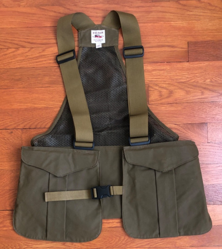 Filson Tin Cloth Mesh Game Bag Vest Dark Tan REGULAR Water Repellent ...