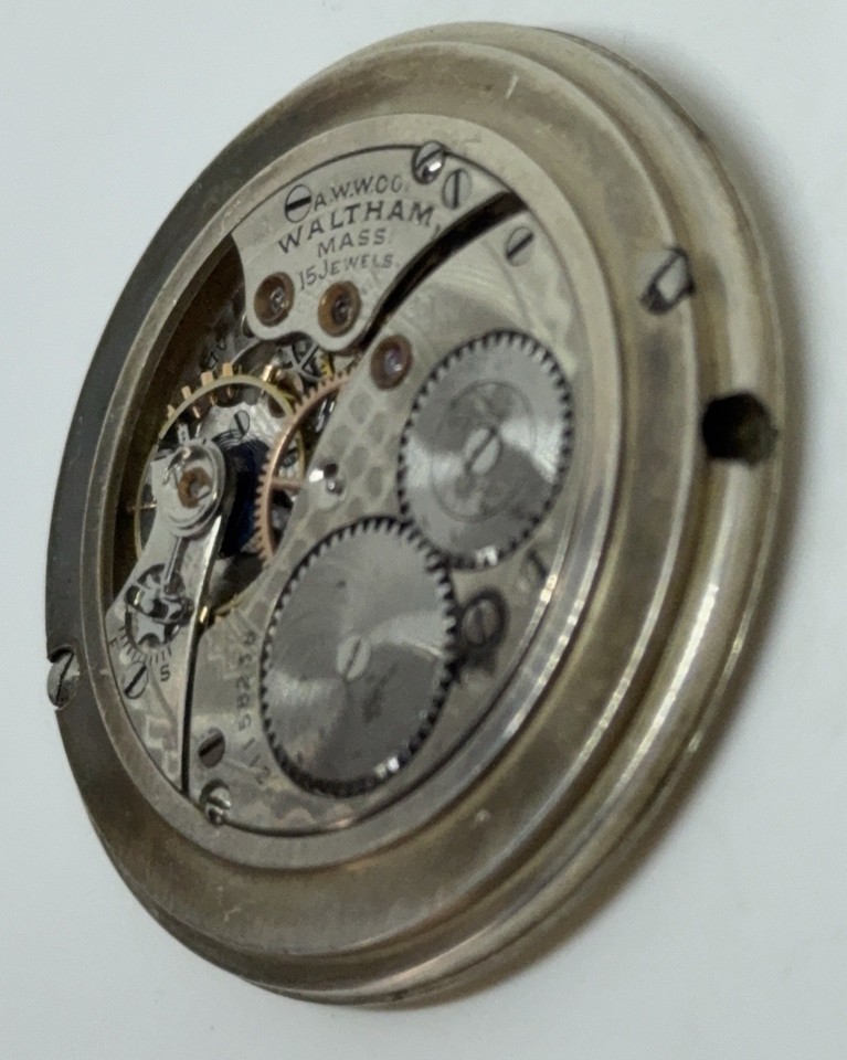 Waltham Pocket Watch Movement 15 Jewels 1917 3/0s Runs | eBay