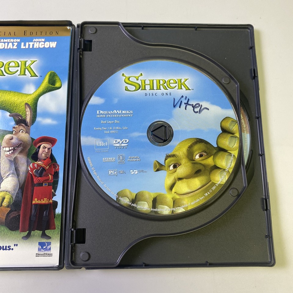 Shrek (DVD, 2001, 2-Disc Set, Special Edition) 667068901221| eBay