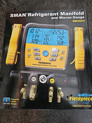Fieldpiece SM480V 4-port SMAN Refrigerant Manifold With Micron Gauge ...