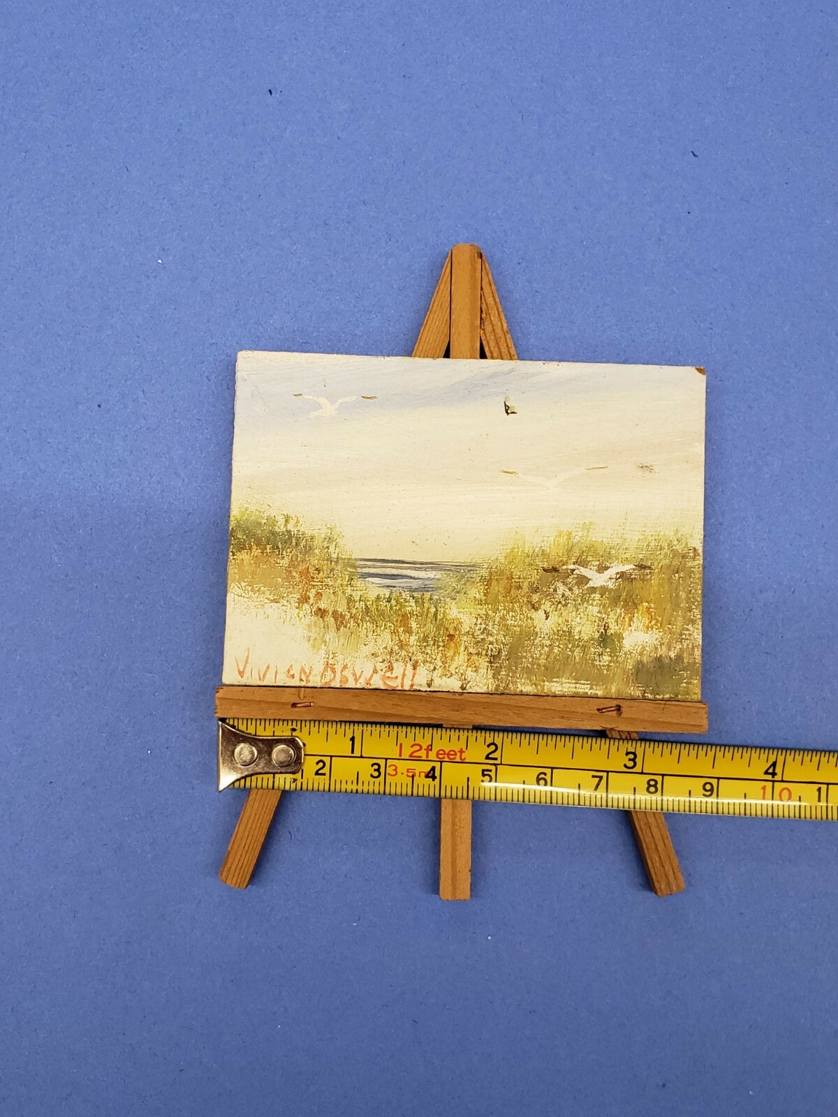 Miniature Dollhouse Nautical Painting Of Cape Cod signed Artisan Vivien ...