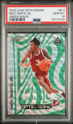 2022 LEAF OPTICHROME Green Wave Prizm NICK SMITH JR RC # 2 /2 PSA 10 ...
