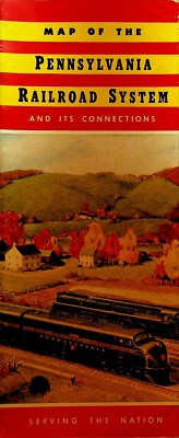 Map of the Pennsylvania Railroad System & Its Connections 1948 | eBay