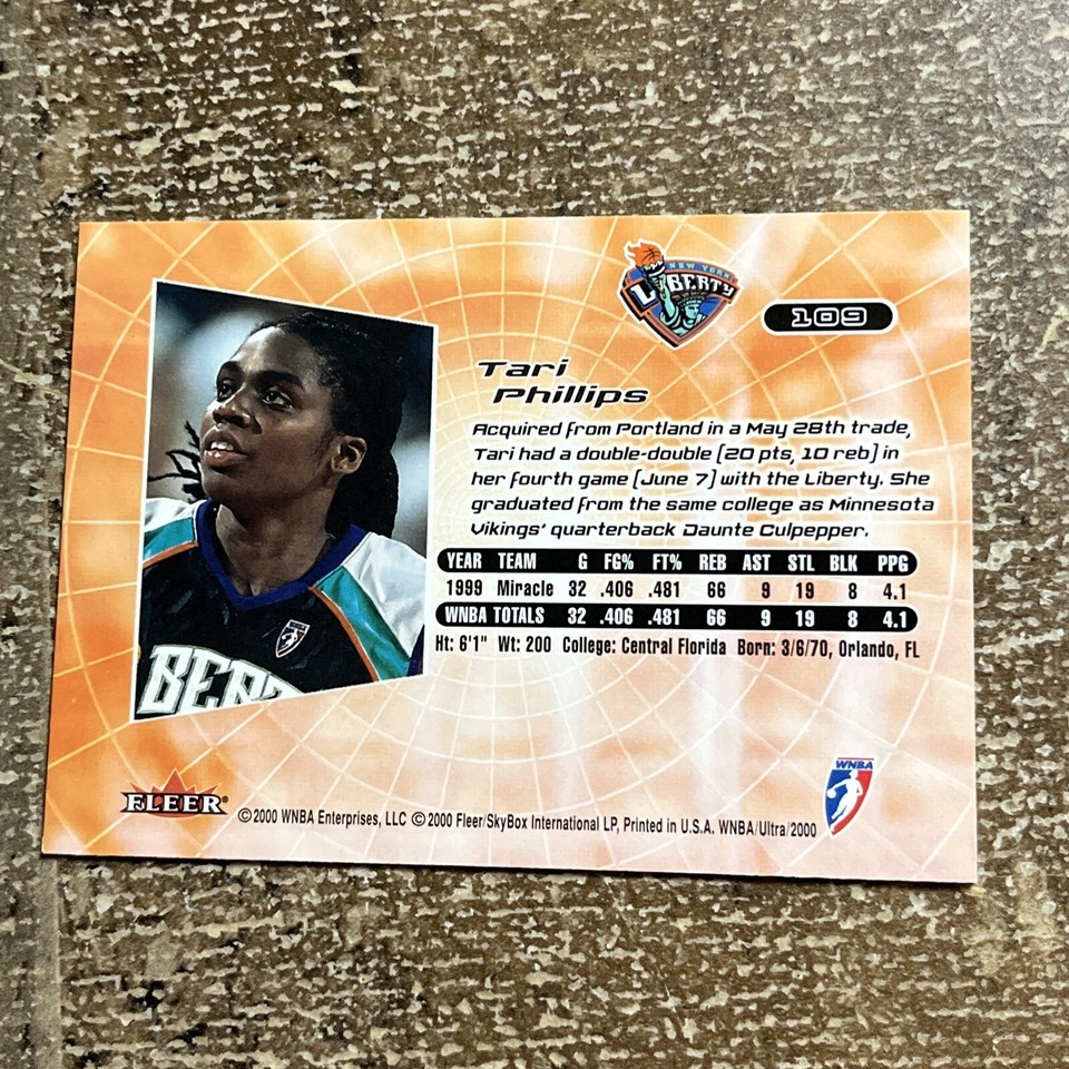 2000 Ultra WNBA #109 Tari Phillips New York Liberty | eBay