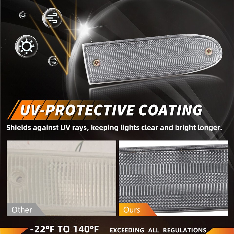 2X Clear Lens Rear Bumper Backup Reverse Lights For 2000-2009 G5 Monte ...