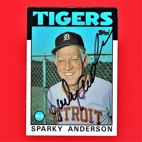 Autographed Sparky Anderson 1986 Topps Card 411 A9 | eBay.de