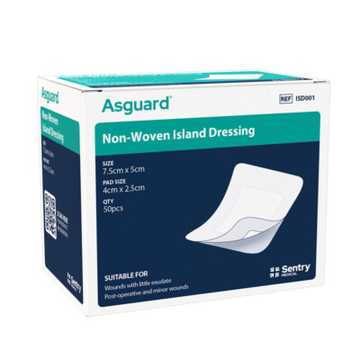 AsGUARD Flex + Non-Woven Sterile Island Dressing 7.5x5cm - Box/50 ...