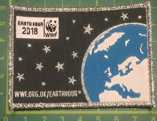 WWF Earth Hour 2018 Badge Patch Guides Scouts Environment Sew On Camp ...