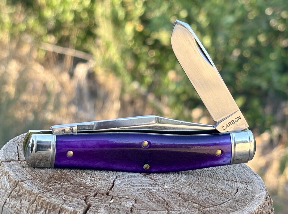 Great Eastern Cutlery #81 Boss Bull Keeper, Smooth Violet Cattle Bone ...