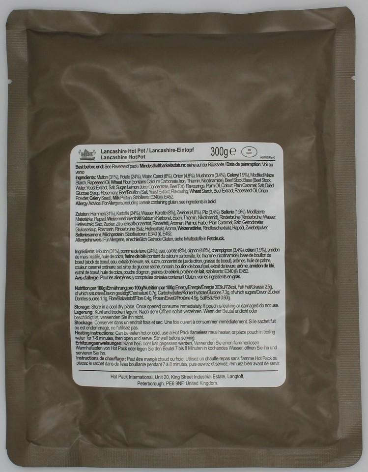 BRITISH ARMY MOD RATION PACKS MEALS MRE EMERGENCY FOOD SUPPLIES READY ...