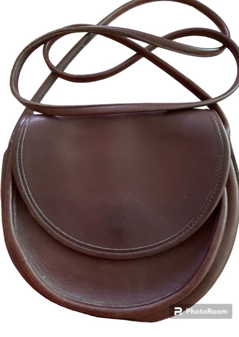 Vintage COACH #9923 Casey Bag Brown Leather Crossbody Handbag Ships ...