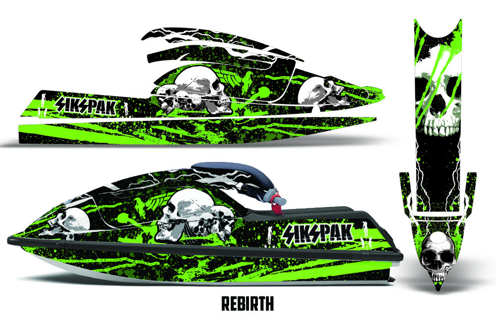 SIKSPAK Jet Ski Graphics Stickers Decals For Kawasaki 750 SX SXR 1992 ...