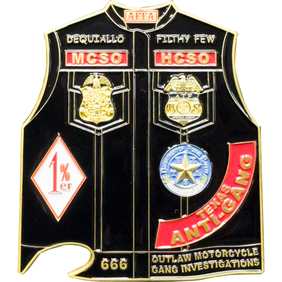 CC-020 California Biker Vest Texas DPS FBI ATF MCSO MCSO Anti Gang Task ...