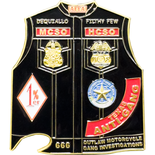 CC-020 California Biker Vest Texas DPS FBI ATF MCSO MCSO Anti Gang Task ...