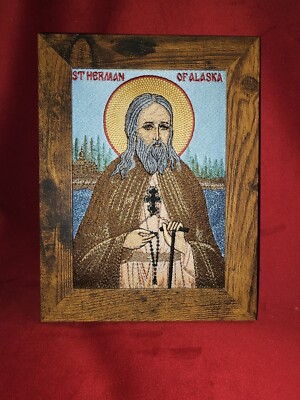 Embroidered 5x7 St. Herman of Alaska Orthodox Icon | eBay