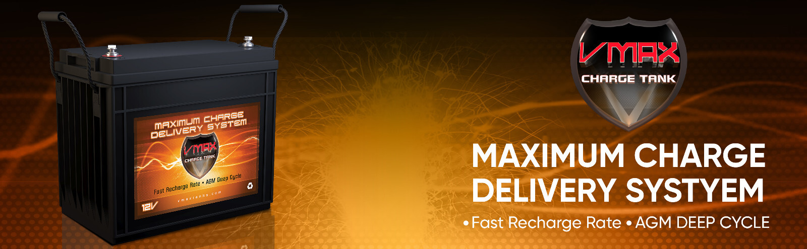 Solar Power Battery by VMAXTANKS SLR155 Hi Capacity Maint Free AGM ...