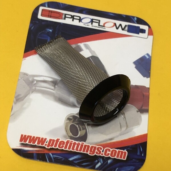 AN12 AN Flare fuel filter 250 micron Stainless steel E85 -12AN reusable ...