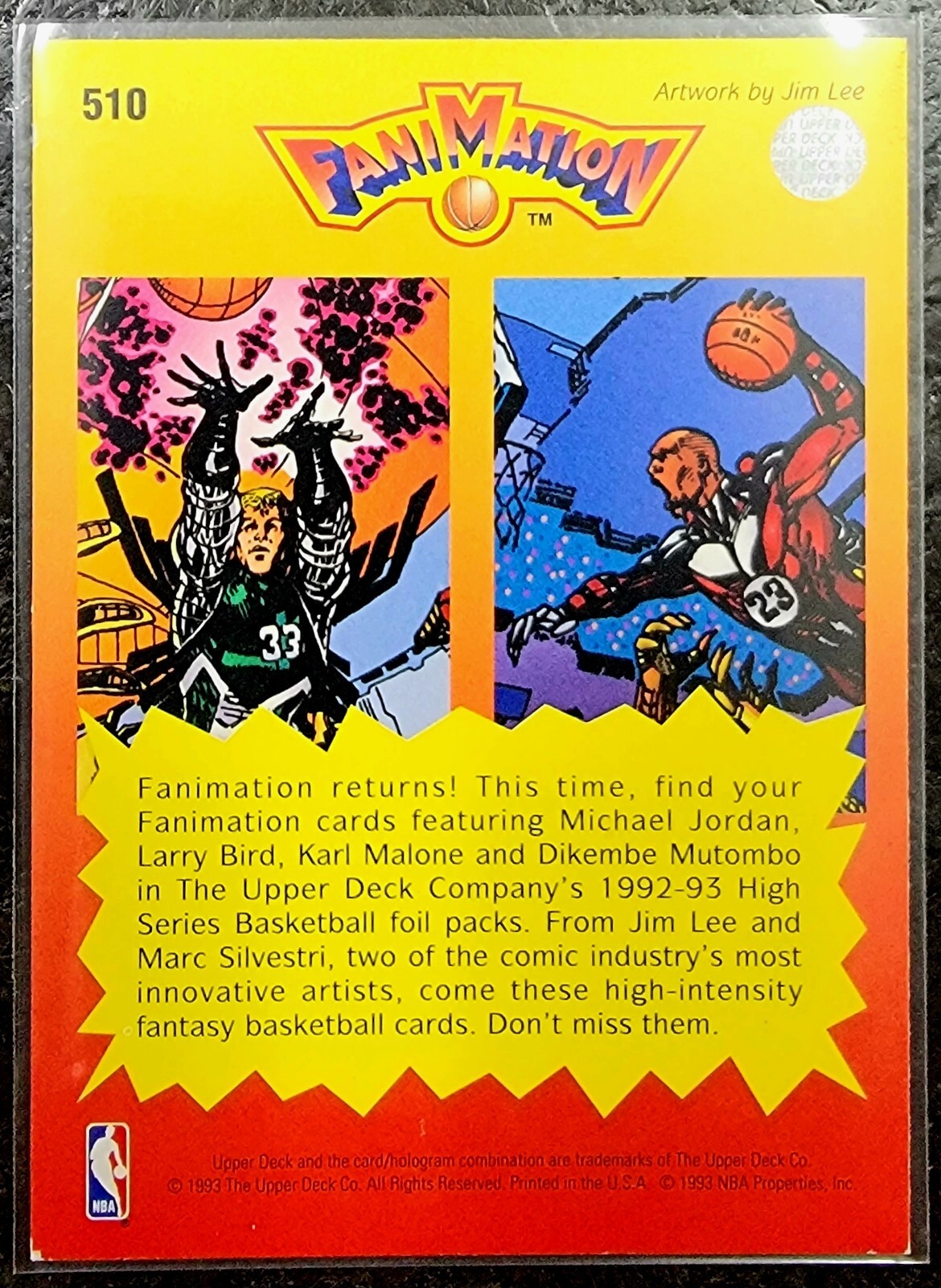 1993 Upper Deck Larry Bird Michael Jordan Fanimation Birdman And Agent ...