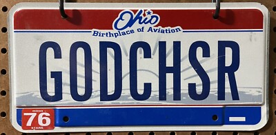 2005 Ohio License Plate Vanity God Chaser GodChsr Church Jesus Pastor ...