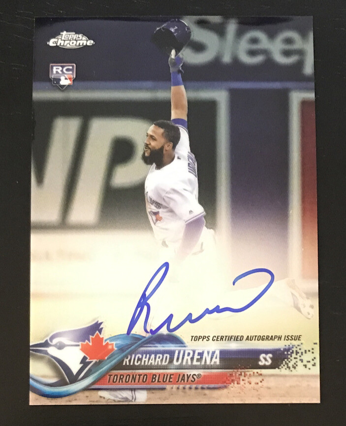 2018 Topps Chrome Autograph Auto #RU Richard Urena Rookie RC | eBay