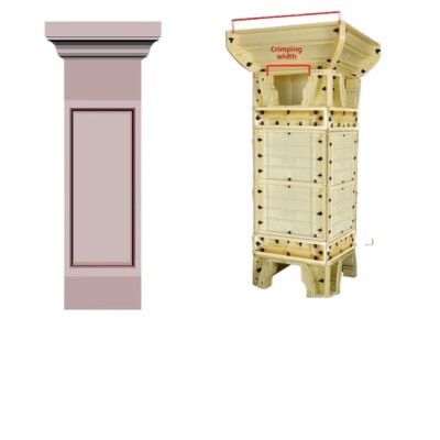 European Roman column cast-in-place pier mold Square round balustrade ...