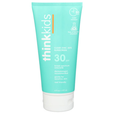 Thinksport SPF 30 Kids Sunscreen, Family Size 6 Fl Oz, Gentle, Reef ...