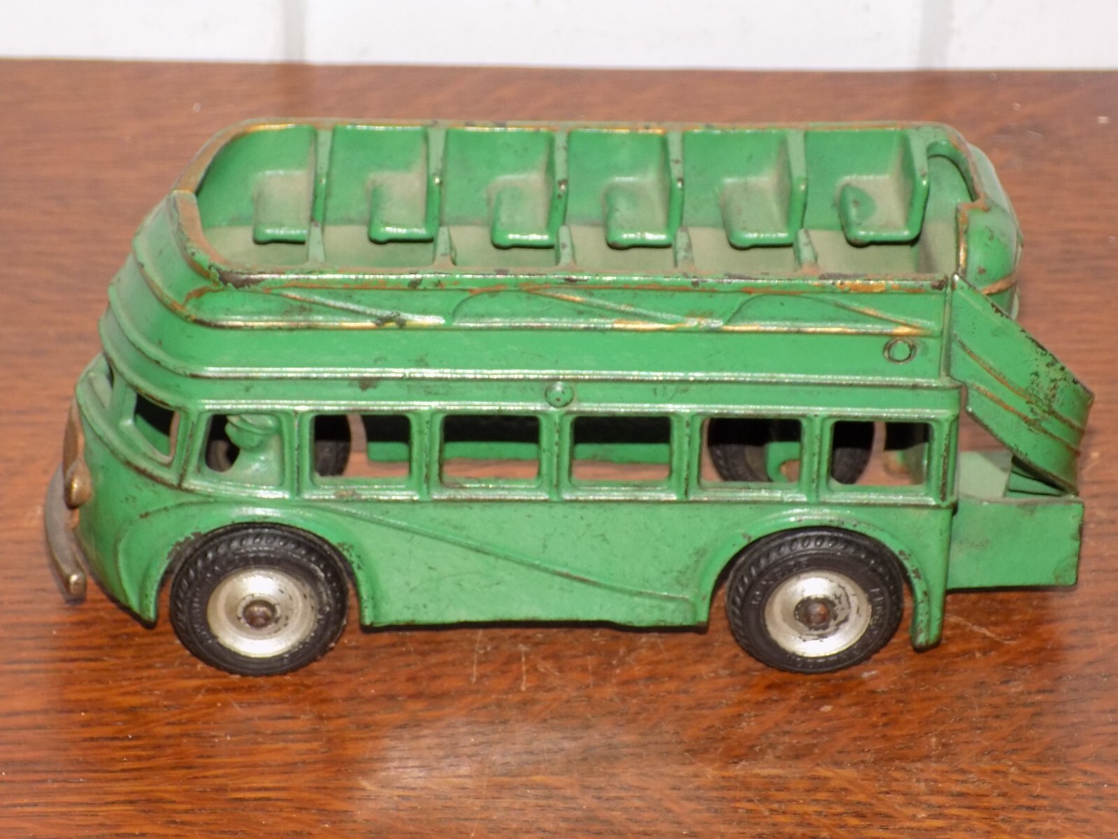 Vintage Arcade Double Decker Cast Iron Toy Bus | eBay