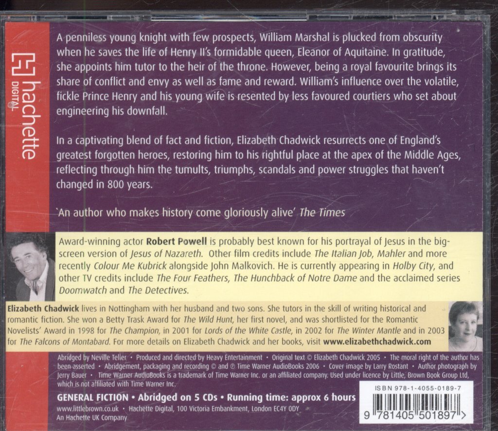 Robert Powell Elizabeth Chadwick - Greatest Knight CD set Europe ...