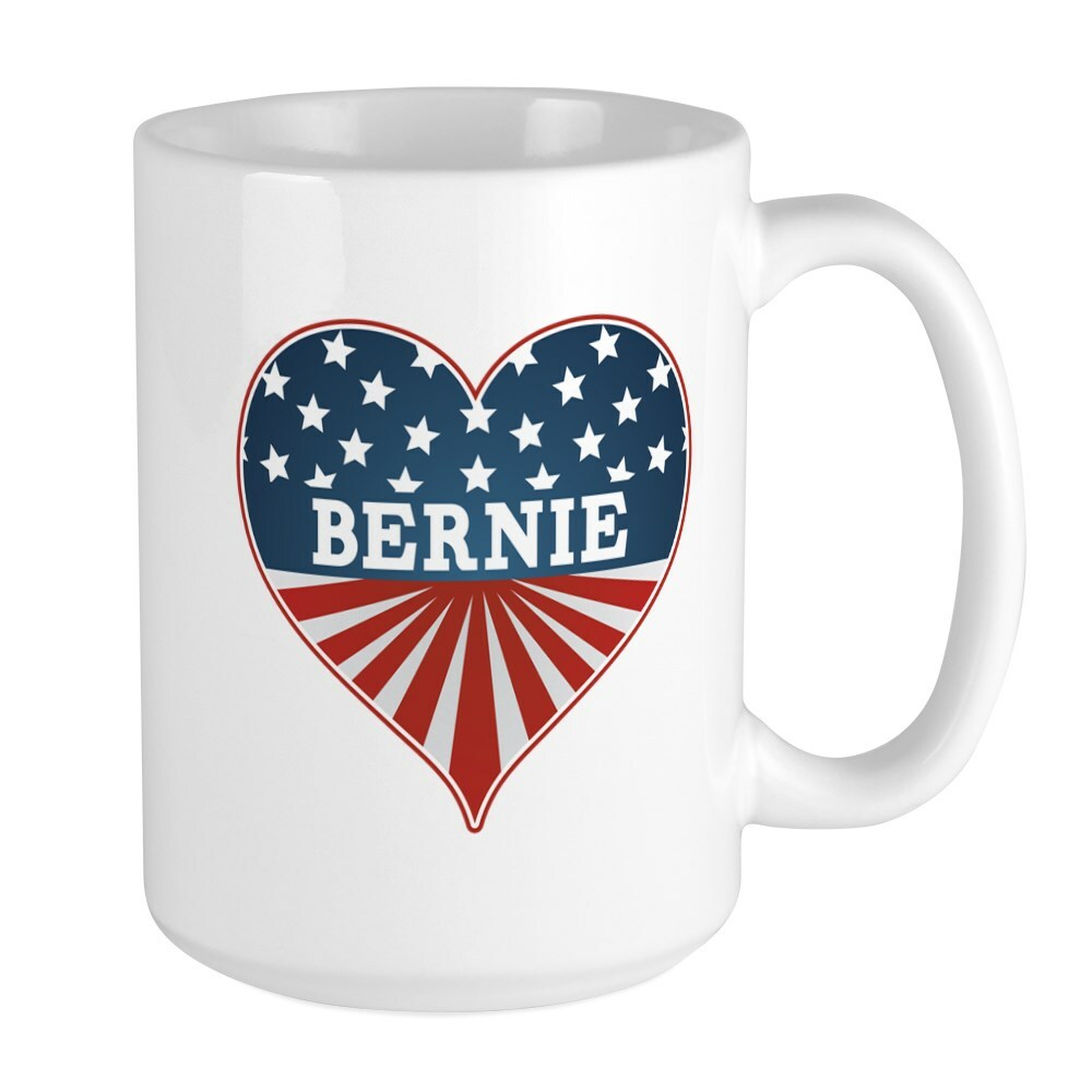 CafePress Heart Bernie Coffee Mug, Large 15 oz. White Coffee Cup ...
