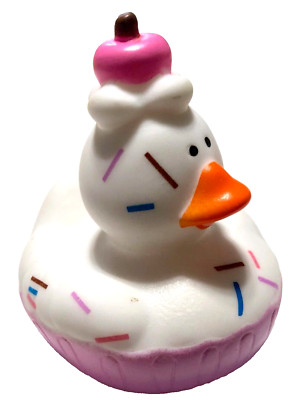 FREE SHIP - SWEET TREATS CUPCAKE w SPRINKLES CRUISING RUBBER DUCK ...