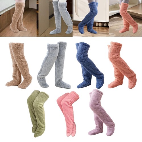 over Knee High Fuzzy Socks Boot Socks Fleece Soft Plush Slipper ...