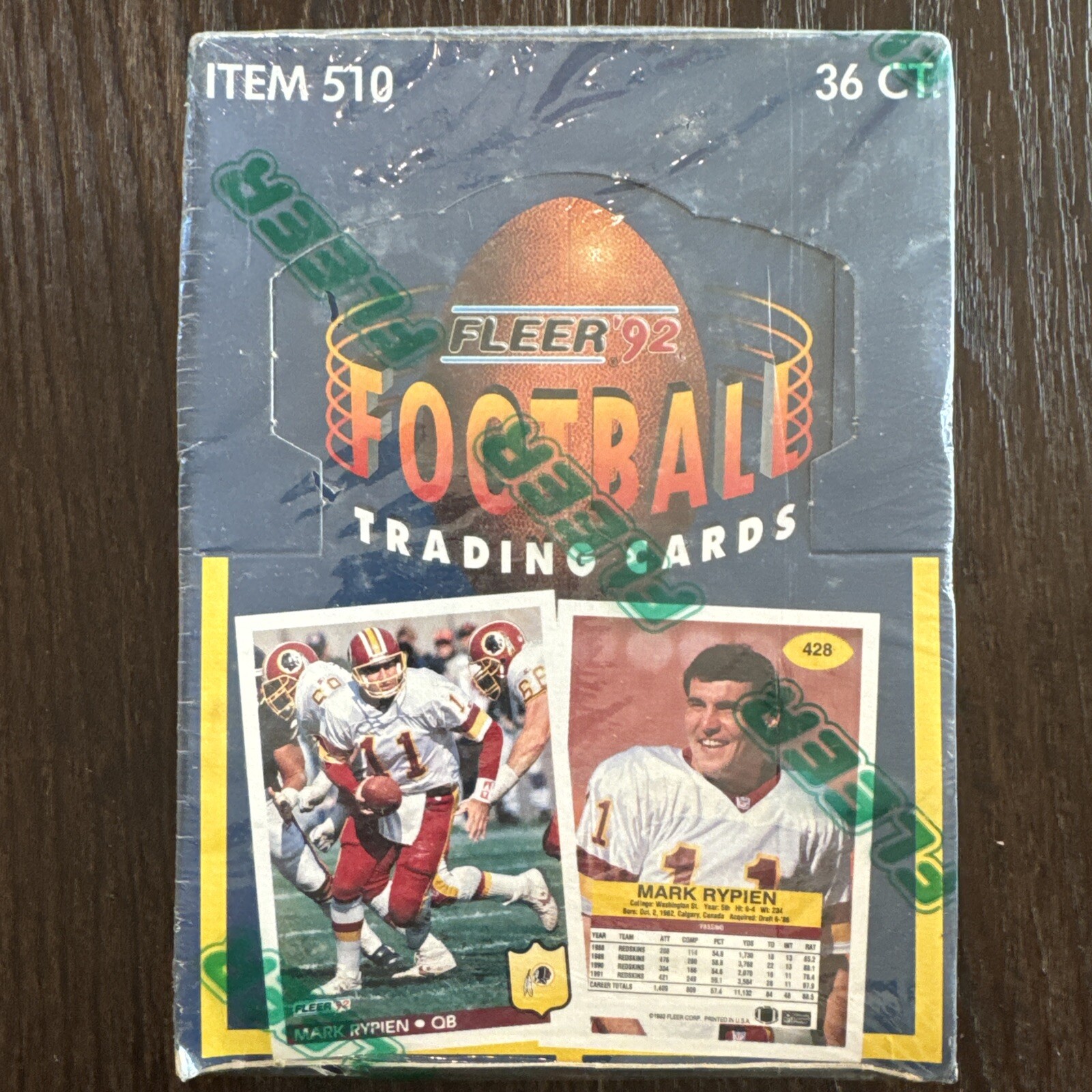 Box 1992 Fleer Football Trading Cards 36 ct Wax Packs NFL for sale ...