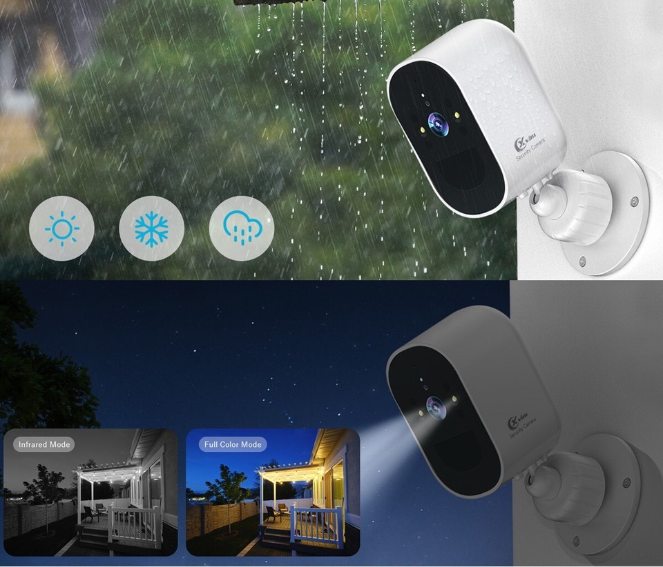 2PK XVIM Wireless Battery Camera 2K HD Home WiFi Security Camera ...