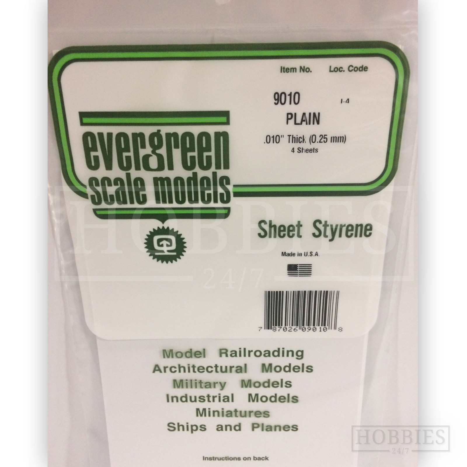 Evergreen Polystyrene Sheet Styrene Model Scratch Building Plastic ...