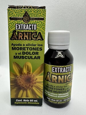 Arnica extract (Extracto Arnica) Dolor muscular, Moretones, Anti ...