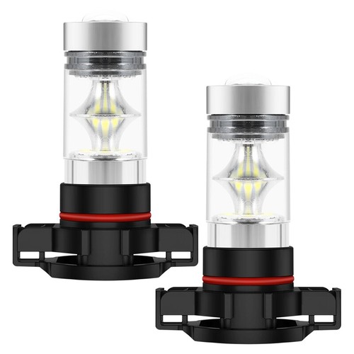 2x 5202 H16 PS24w High 100w 6000k Super White Led Fog Drl Lights Bulb ...