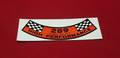 FORD FALCON 289 HIGH PERFORMANCE AIR CLEANER DECAL SUIT XR GT ZA ...