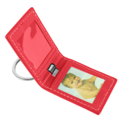 Faux Leather Double Photo Book Keychain (Red) | eBay