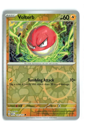 Voltorb 100/165 151 Reverse Holo Pokemon TCG NM-LP | eBay