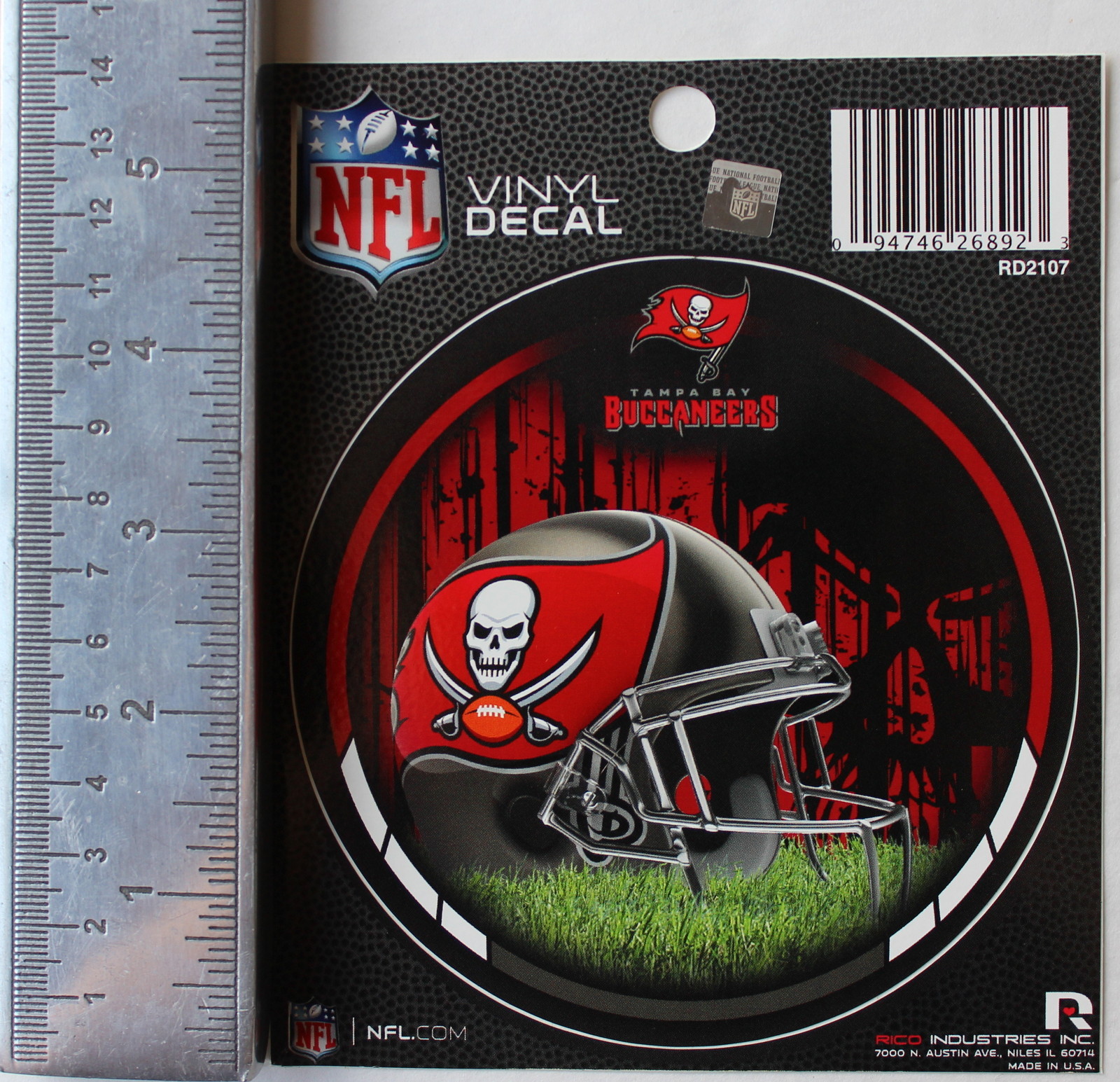 NFL Licensed Tampa Bay Buccaneers Round Decal Window Sticker Football ...