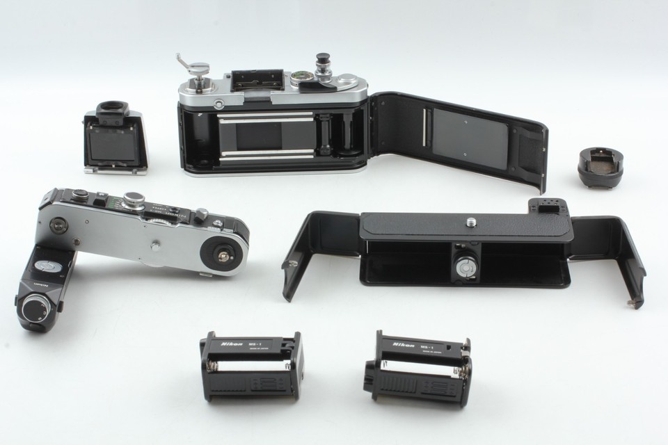 N MINT 】 Nikon F2 35mm SLR Eye Level DE-1 w/ Motor Drive MD-2 MB-1 ...