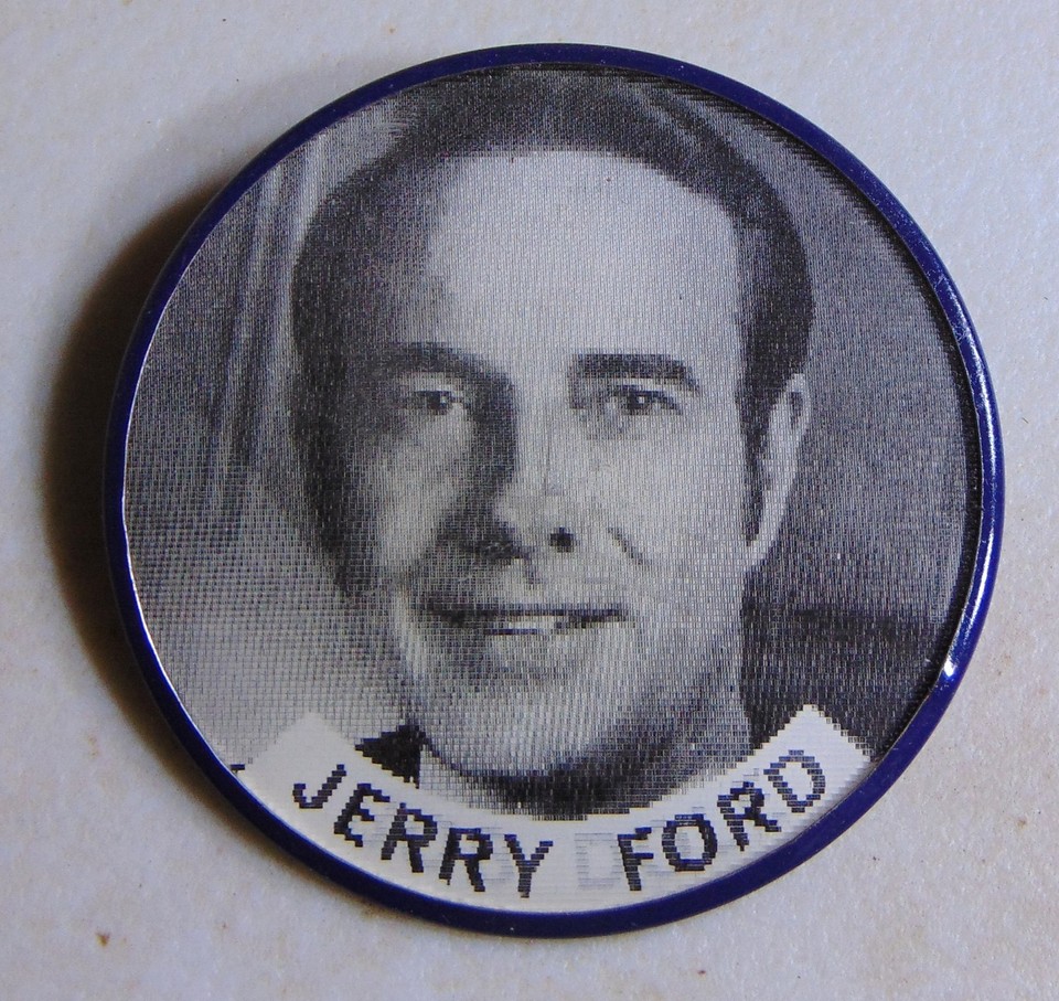 Gerald Ford Dole 1976 flasher campaign pin button political | eBay