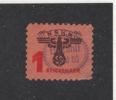 German Stamps,German Revenues #5231 NSKK 1 RM 1933 Used. | eBay