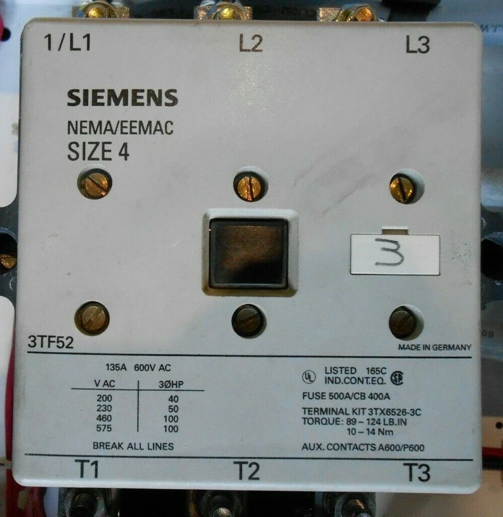 Siemens Model 95 Mcc Parts