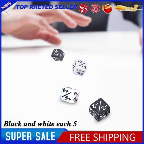10pcs Dice Counters 5 Positive Negative +1 -6 Gathering Table Game ...
