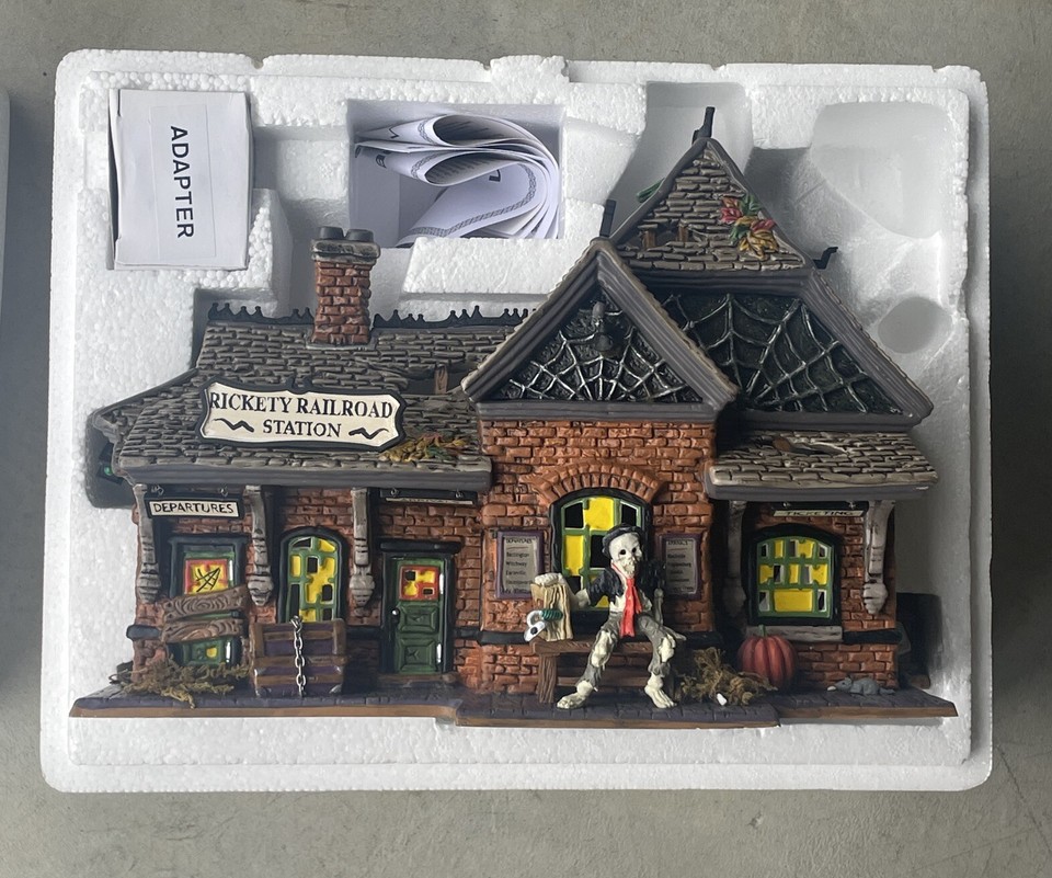 Dept 56 Rickety Railroad Station Halloween Snow Village #800000 w/ Box ...