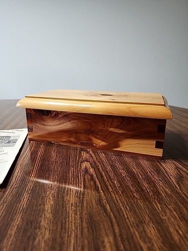 Maine State Prison Made Wood Cedar Trinket Jewelry Box 10x 5 ...